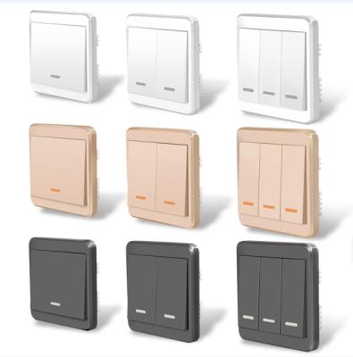 China 1 2 3 Gang WiFi Smart Wall Touch Switch with 2200W Capacity 10A Max Current 2.4GHz Glass Panel for sale
