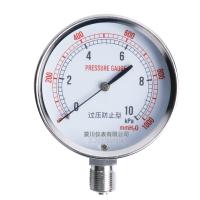 China MC YE-75 Diaphragm Box Micro Pressure Gauge 0-60kPa 75mm Dial with G3/8 Thread Connection for sale