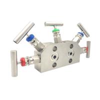 China 1/2 NPT 5-Valve Pressure Transmitter Manifold - 6000 PSI Maximum Pressure with Stainless Steel Construction for sale