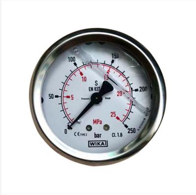 China 100mm Brass Fitting Pressure Gauge 0-60 Bar EN837-1 Stainless Steel IP65 Industrial Grade for sale