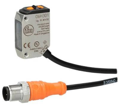 China IFM 06H301 Diffuse Reflective Photoelectric Switch with Background Cancellation - 2-200mm Range, IP65/IP67/IP68/IP69K Protection for sale