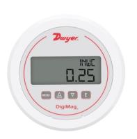 China Dwyer DM-1000 Digital Differential Pressure Gauge 127mm Dial with ±1% Accuracy and 24V Power Option for sale