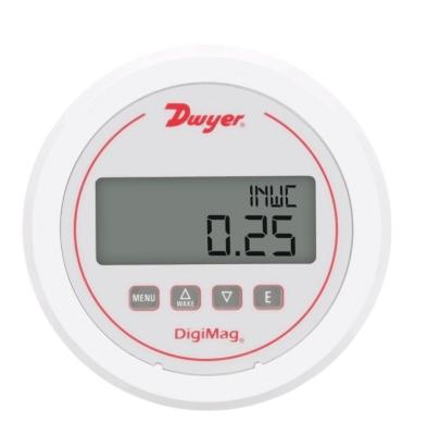 China Dwyer DM-1000 Digital Differential Pressure Gauge 127mm Dial with ±1% Accuracy and 24V Power Option for sale