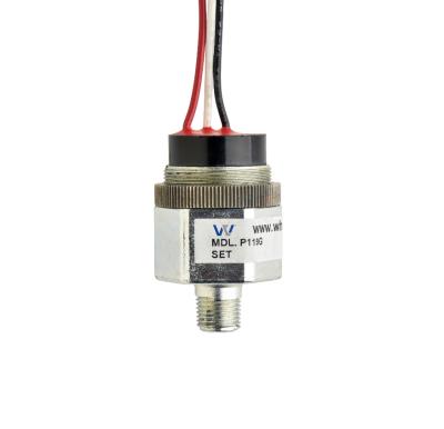 China Whitman Controls P119G Zinc Diecast Pressure Switch 1-100 PSIG Range 1/8