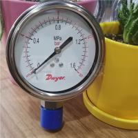 China SG1 Industrial Pressure Gauge 1.5 Inch 2.5% FS Accuracy 316 SS Brass Wetted Parts Dual PSI Bar Scales for sale