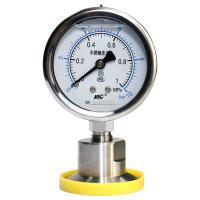 China MC Sanitary Diaphragm Pressure Gauge 60mm Dial with 2.5% Accuracy for Water Hydraulic Oil Systems for sale