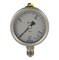 China Stainless Steel Pressure Gauge 233.50 - 1MPa Maximum Pressure, 100mm Dial Size for Industrial Applications for sale
