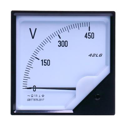 China 42L6-A Pointer Ammeter 120x120mm 0-450V AC/DC Current Voltage Meter with 0-999kWh Range for sale
