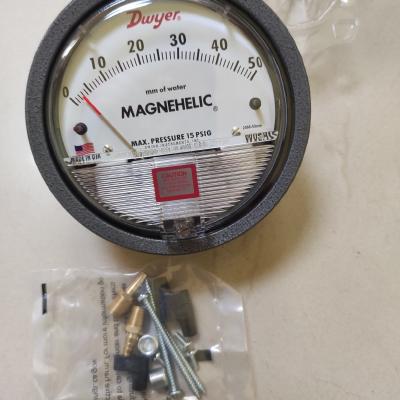 China Stainless Steel Dwyer Magnehelic Differential Pressure Gauge 2000mm 1/8 NPT for sale