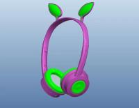 China Children 8 Hours 300mAh 40mm Light Up Cat Headphones Bluetooth phone headset for sale