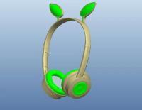 China Children 8 Hours 300mAh 40mm Light Up Cat Headphones Bluetooth phone headset for sale