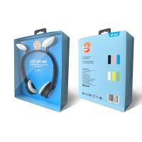 China Cat Wireless Headphone LED V5.0 8hrs Bluetooth Headphones  For Kids Education for sale