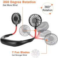 China Personal Cooling 3.7V 4hrs Portable Hanging Mini Neck Fan with different color for sale
