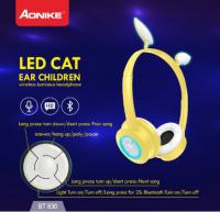 China Led Cat Wireless Luminous Bluetooth Headphones For Kids Cartoon Design for sale