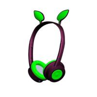 China Led Cat Wireless Luminous Bluetooth Headphones For Kids Cartoon Design for sale