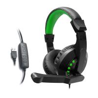 China 108dB Plastic Leather Omni LED Wired Gaming Headphone for sale