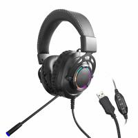 China hot sale new model 2022 rgb gaming headphone for xbox,30mW 102db USB Wired Gaming Headphone With LED Light for sale