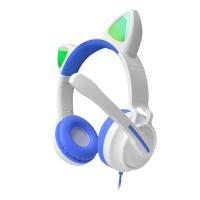 China Adult HIFI Stereo Cute Cat Headphones Wireless Earphones With Mic for sale
