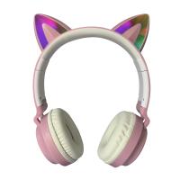 China Cat Ears Bluetooth LED Wireless Headphones Control Kid Boy Girl Stereo Music Helmet Headset Gift for sale