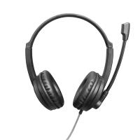 China Traffic USB Wired Noise Cancelling Headset Adjustable Volume Headphones for sale