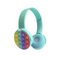 China 12m Bluetooth Wireless Headphones Silicone Pop Toy Colorful Lovely Headset Girls for sale