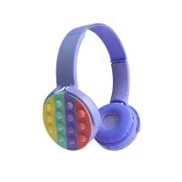China 12m Bluetooth Wireless Headphones Silicone Pop Toy Colorful Lovely Headset Girls for sale