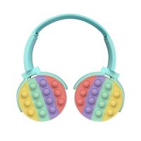 China 12m Bluetooth Wireless Headphones Silicone Pop Toy Colorful Lovely Headset Girls for sale