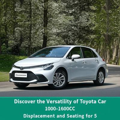 China Discover the Versatility of Toyota Car 1000-1600CC Displacement and Seating for 5 for sale