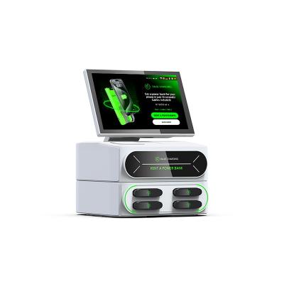 China 6000mah Portable Power Station Touch-Screen Integrated LED Display 4-Slot Phone Charging Kiosk 4G Compatible Mobile Share Rental for sale