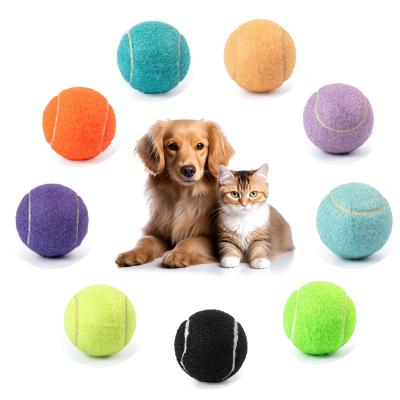 China 2.5 Inch Rubber Pet Tennis Balls - Macaron Color Interactive Dog Toy for Fetch and Chewing for sale