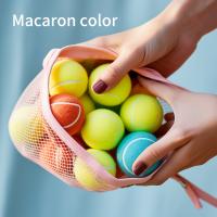 China 2.5 Inch Rubber Pet Tennis Balls - Macaron Color Interactive Dog Toy for Fetch and Chewing for sale
