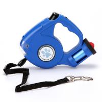 China Retractable Pet Leash with LED Flashlight and Waste Bag Holder - 3M/5M Length Options, Supports up to 35kg for sale