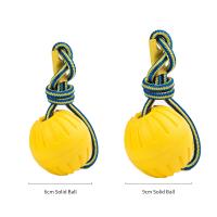 China 7cm 9cm EVA Floating Foam Dog Ball with Rope - Waterproof Chew Toy for Interactive Play for sale