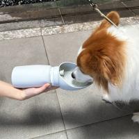 China 550ml 19oz Collapsible Dog Water Bottle - BPA-Free Silicone Pet Feeder Dispenser 255×96mm for sale