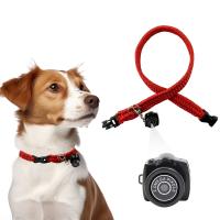 China Polyester USB Cat Tracking Collar With Camera 58cm Length 2.5cm Camera Wireless Digital Pet Monitoring for sale