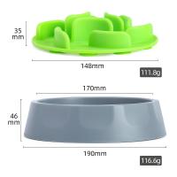 China Collapsible Silicone Pet Slow Feeder Bowl 190×46×170mm with Non-Slip Base for Dogs and Cats for sale