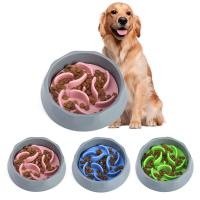 China Collapsible Silicone Pet Slow Feeder Bowl 190×46×170mm with Non-Slip Base for Dogs and Cats for sale