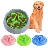 China Collapsible Silicone Pet Slow Feeder Bowl 190×46×170mm with Non-Slip Base for Dogs and Cats for sale