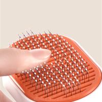 China Pet Self-Cleaning Brush 20×9.5×7cm with One-Button Hair Removal for Dogs and Cats for sale