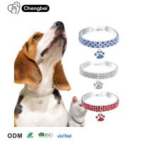 China Custom Multi-Color Rhinestone Diamond Pet Collar 0.2kg Weight in S.M.L Sizes for Dogs and Cats for sale