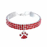 China Custom Multi-Color Rhinestone Diamond Pet Collar 0.2kg Weight in S.M.L Sizes for Dogs and Cats for sale