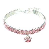 China Custom Multi-Color Rhinestone Diamond Pet Collar 0.2kg Weight in S.M.L Sizes for Dogs and Cats for sale