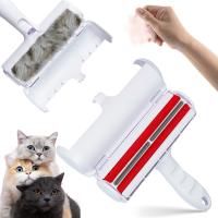 China Custom Logo Pet Hair Remover Brush 20cm x 19cm Reusable ABS Nylon Fiber Design for sale