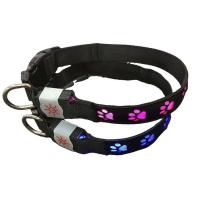 China Multi-Color LED Flashing Dog Collar with USB Charging - 35-54cm Adjustable Nylon Pet Safety Collar for sale