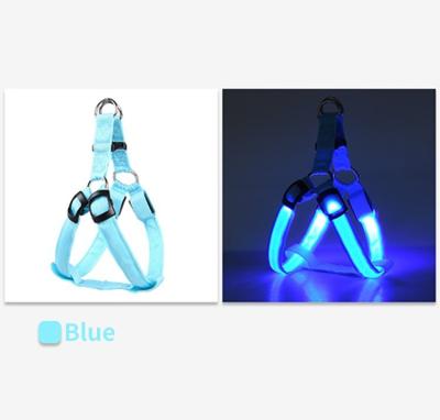China LED Night Safety Dog Harness Vest - USB Rechargeable, Reflective Design, 500m Visibility, Multiple Sizes 30-68cm for sale