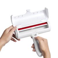 China Custom Logo Pet Hair Remover Brush 20cm x 19cm Reusable ABS Nylon Fiber Design for sale