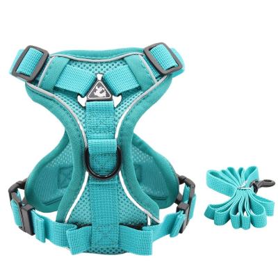 China Breathable Mesh Dog Harness with Reflective Strips - Adjustable S/M/L/XL Sizes for Outdoor Activities for sale