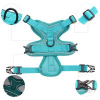 China Breathable Mesh Dog Harness with Reflective Strips - Adjustable S/M/L/XL Sizes for Outdoor Activities for sale