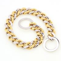 China Stainless Steel Gold Crystal Diamond Dog Collar - 0.3kg Weight, Adjustable M/L/XL Sizes for sale