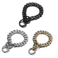 China Stainless Steel Gold Crystal Diamond Dog Collar - 0.3kg Weight, Adjustable M/L/XL Sizes for sale